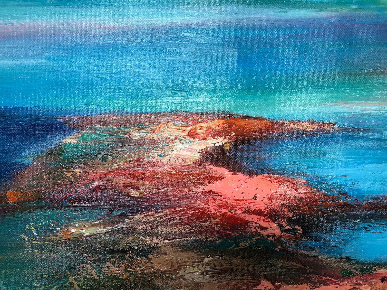 Large Original Sea Abstract Paintingblue Ocean Landscape - Etsy