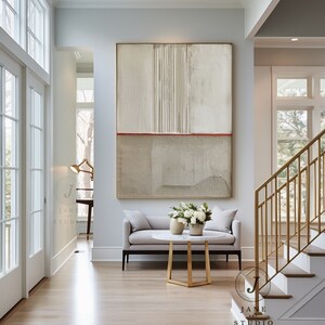 Beige Abstract Wall Art, Boho Wall Art, Biege Abstract Painting, Wabi ...