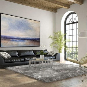 Purple Sea Abstract Paintinglarge Original Sky - Etsy