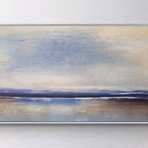 Purple Sea Abstract Paintinglarge Original Sky - Etsy