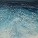 Original Navy Blue Sea Level Canvas Painting, Waves Landscape Abstract ...