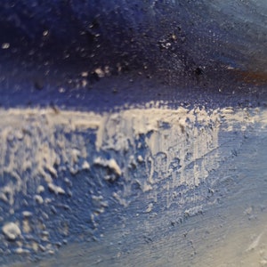 Purple Sea Abstract Paintinglarge Original Sky - Etsy