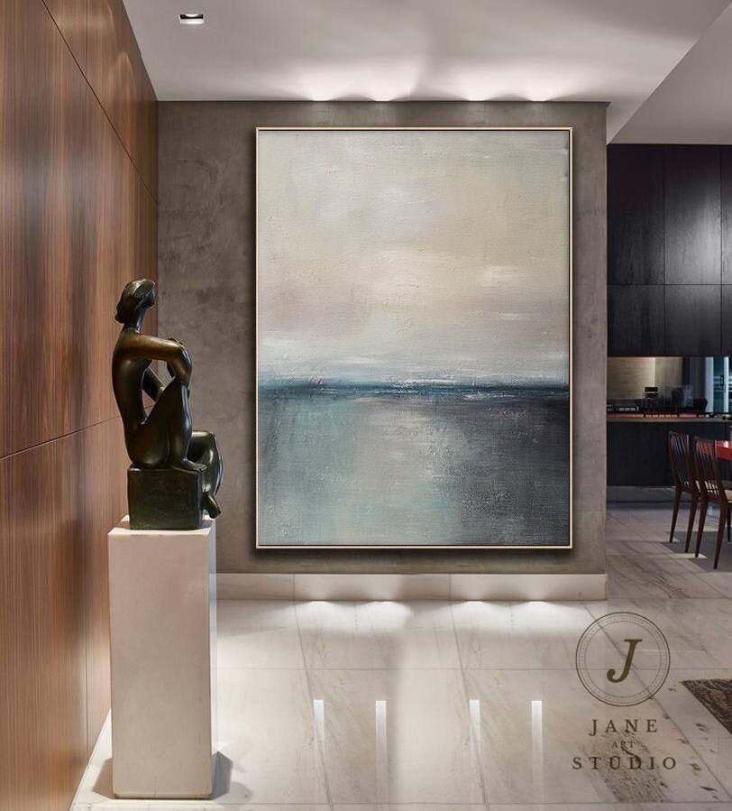 Large Sea Abstract Paintinggreen Ocean Landscape - Etsy