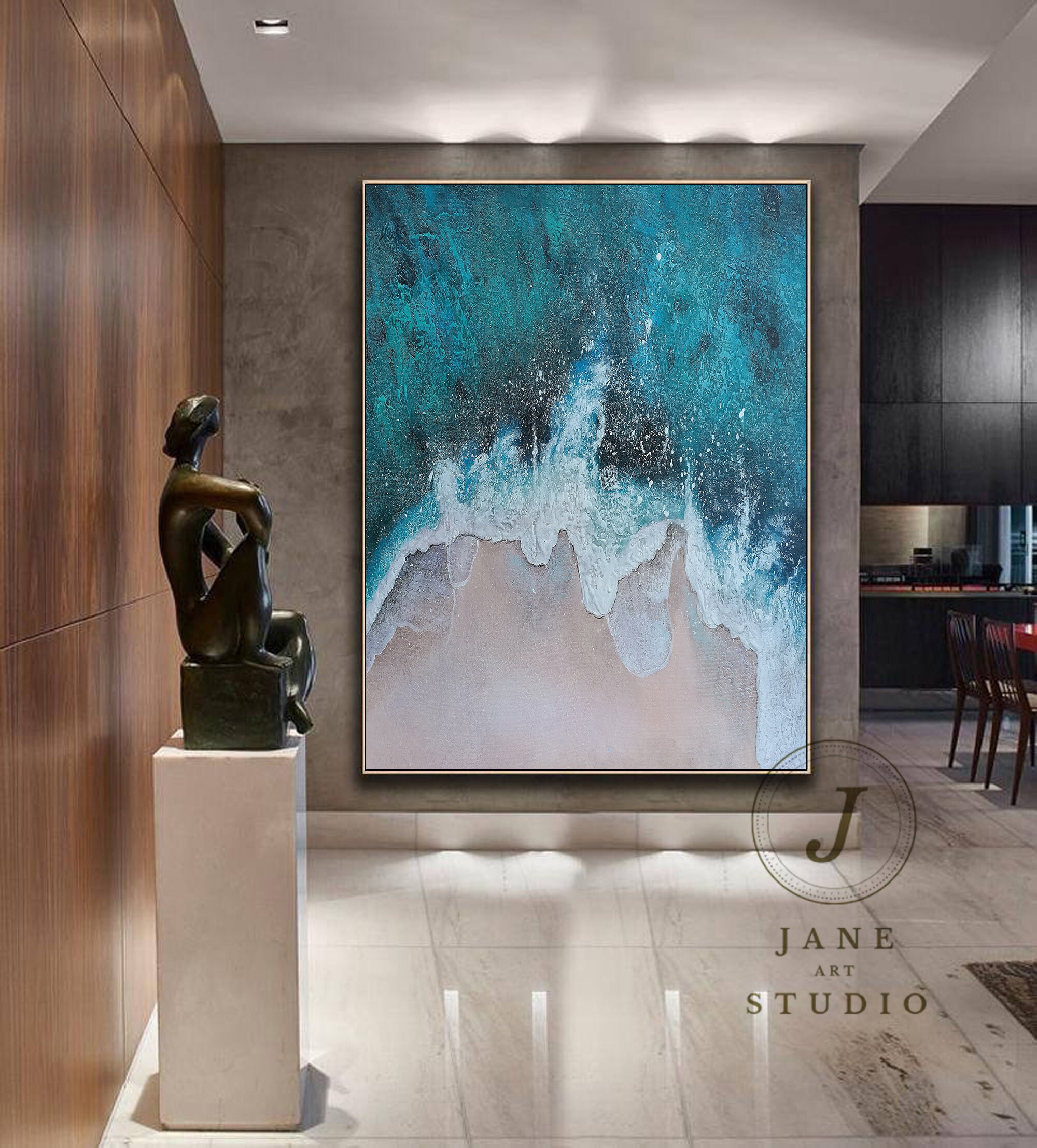 Original Bue Sea Level Abstract Painting Original Abstract - Etsy
