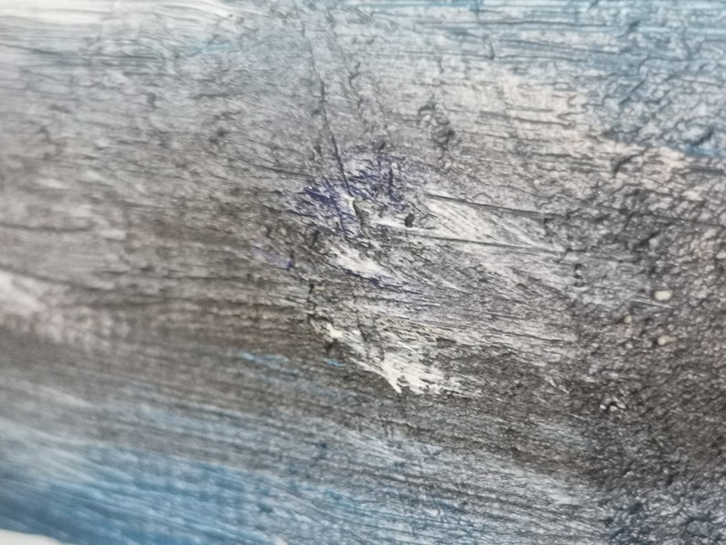 Original Large Gray Sea Level Blue Oil Paintingblue Ocean - Etsy