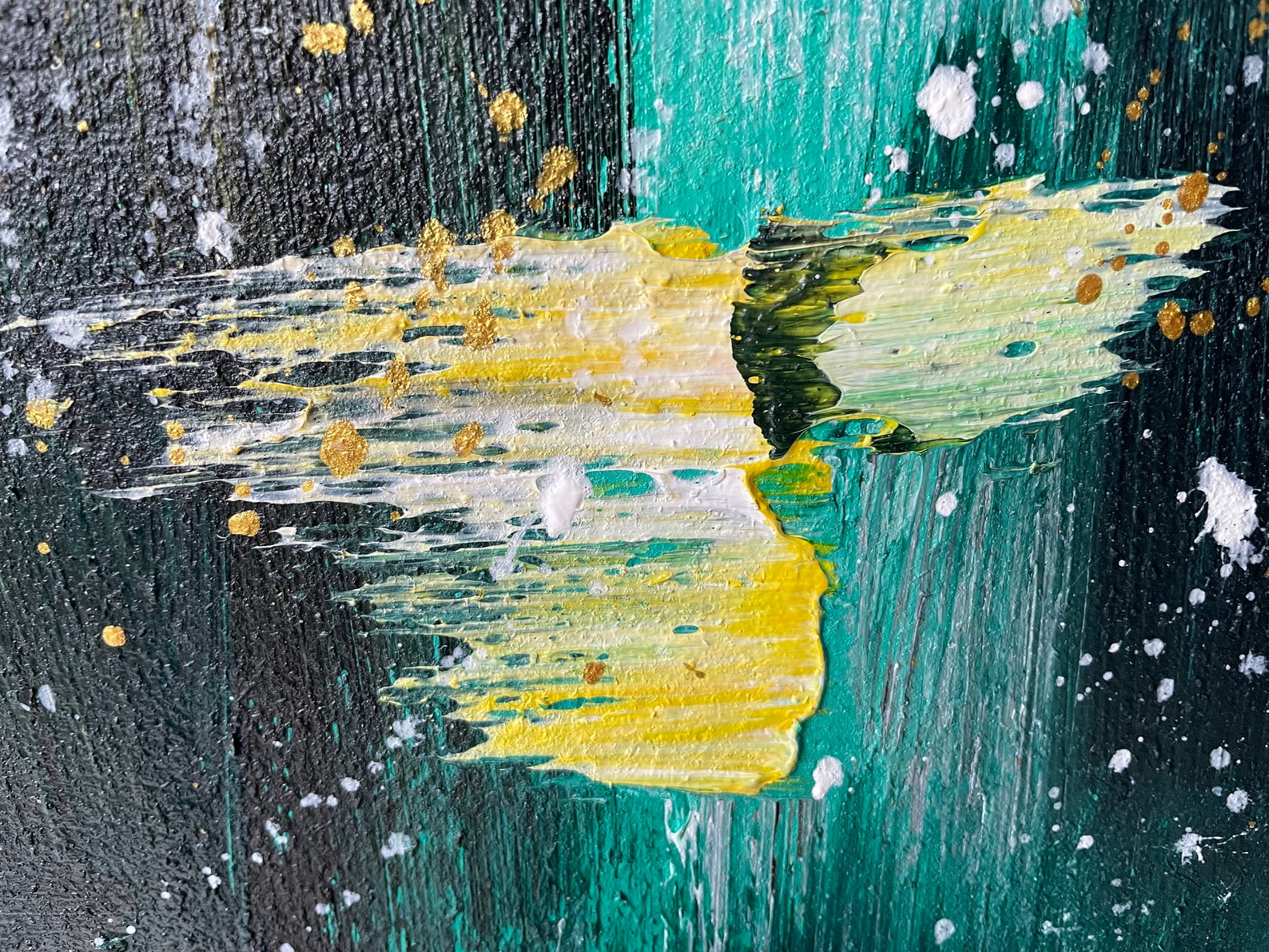 Large Original Landscape Oil Painting on Canvas Abstract Green - Etsy