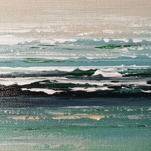 Original Sea Level Green Paintinglarge Abstract Art Oil | Etsy