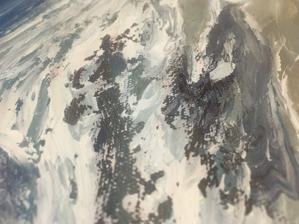 Large Sea Level Landscape Abstract Painting on Canvaswaves - Etsy