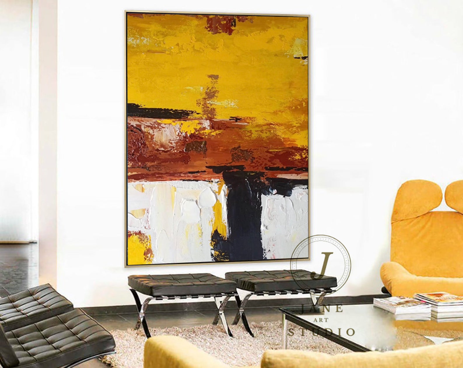 Original Abstract Painting Gold Abstract Art Painting Large | Etsy