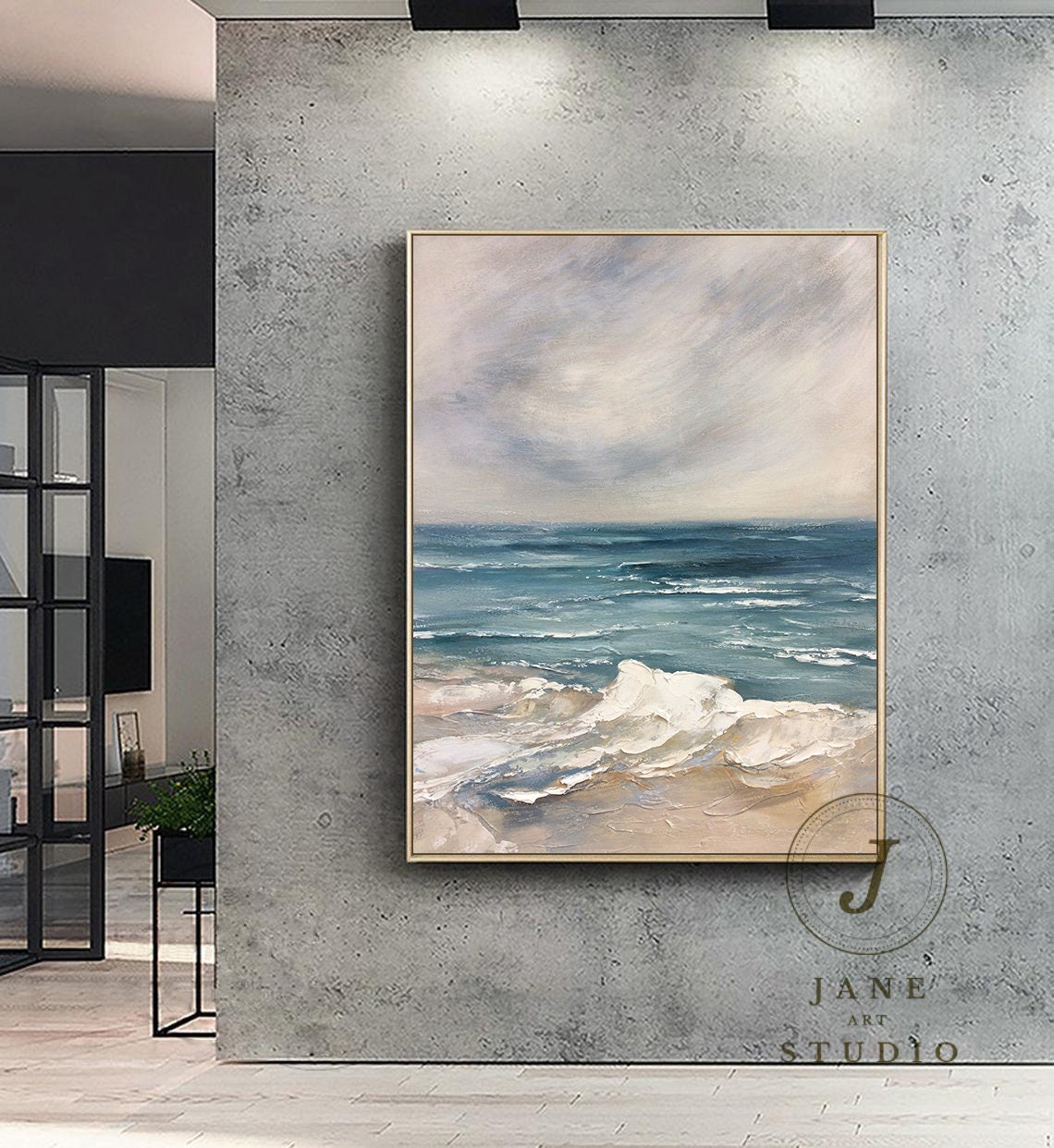 Original Sea Abstract Paintingblue Ocean Landscape | Etsy