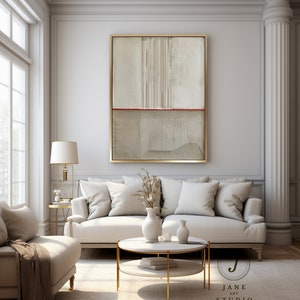 Beige Abstract Wall Art, Boho Wall Art, Biege Abstract Painting, Wabi ...