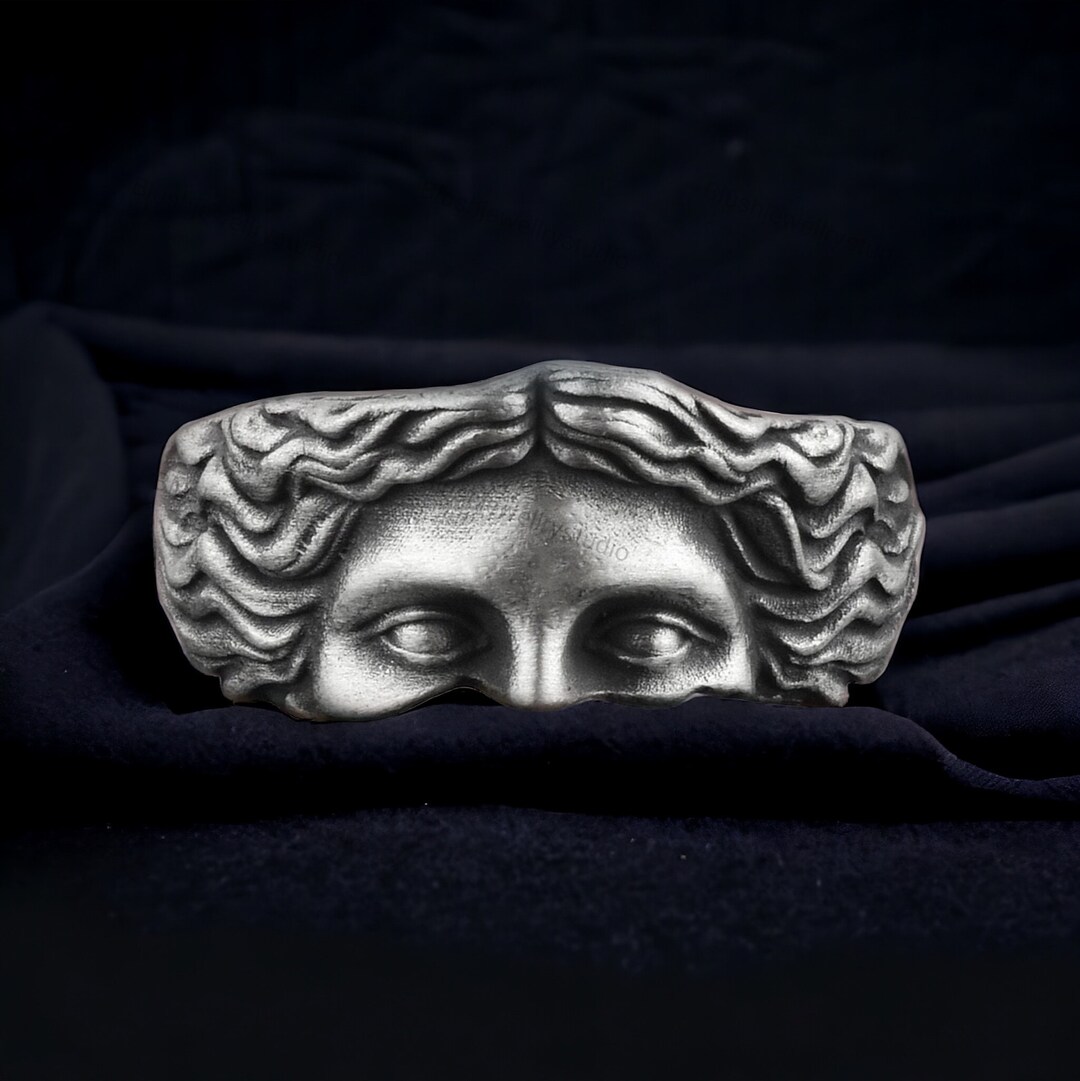 Ancient Greek Ring, in Sterling Silver, Fantasy Ring, Aphrodite Eyes ...