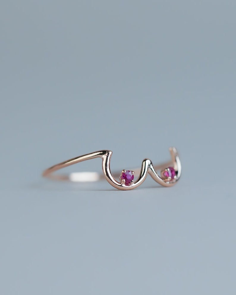Solid Gold Boobie Ring for Women's Breast Cancer - Etsy