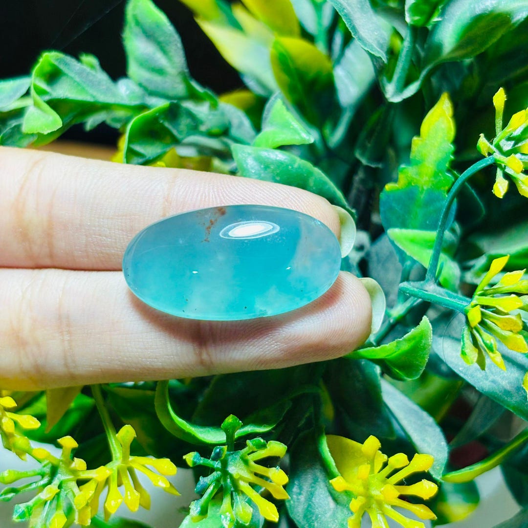 Rich Aqua Blue Green Chrysoprase Polished Oval Stone From Africa - Etsy