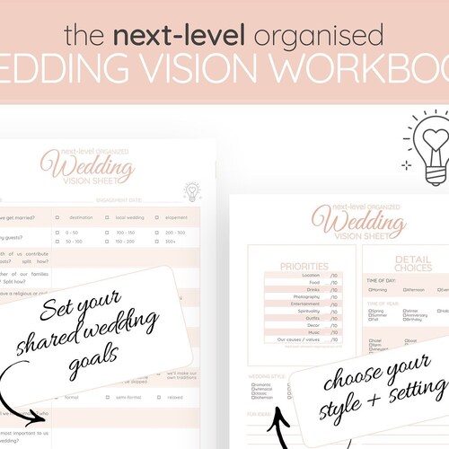 Create our Wedding Vision Couple's Wedding - Etsy