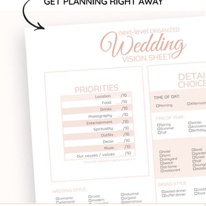 Create our Wedding Vision Couple's Wedding - Etsy