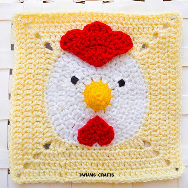 Granny Square Chicken Pattern - Etsy UK