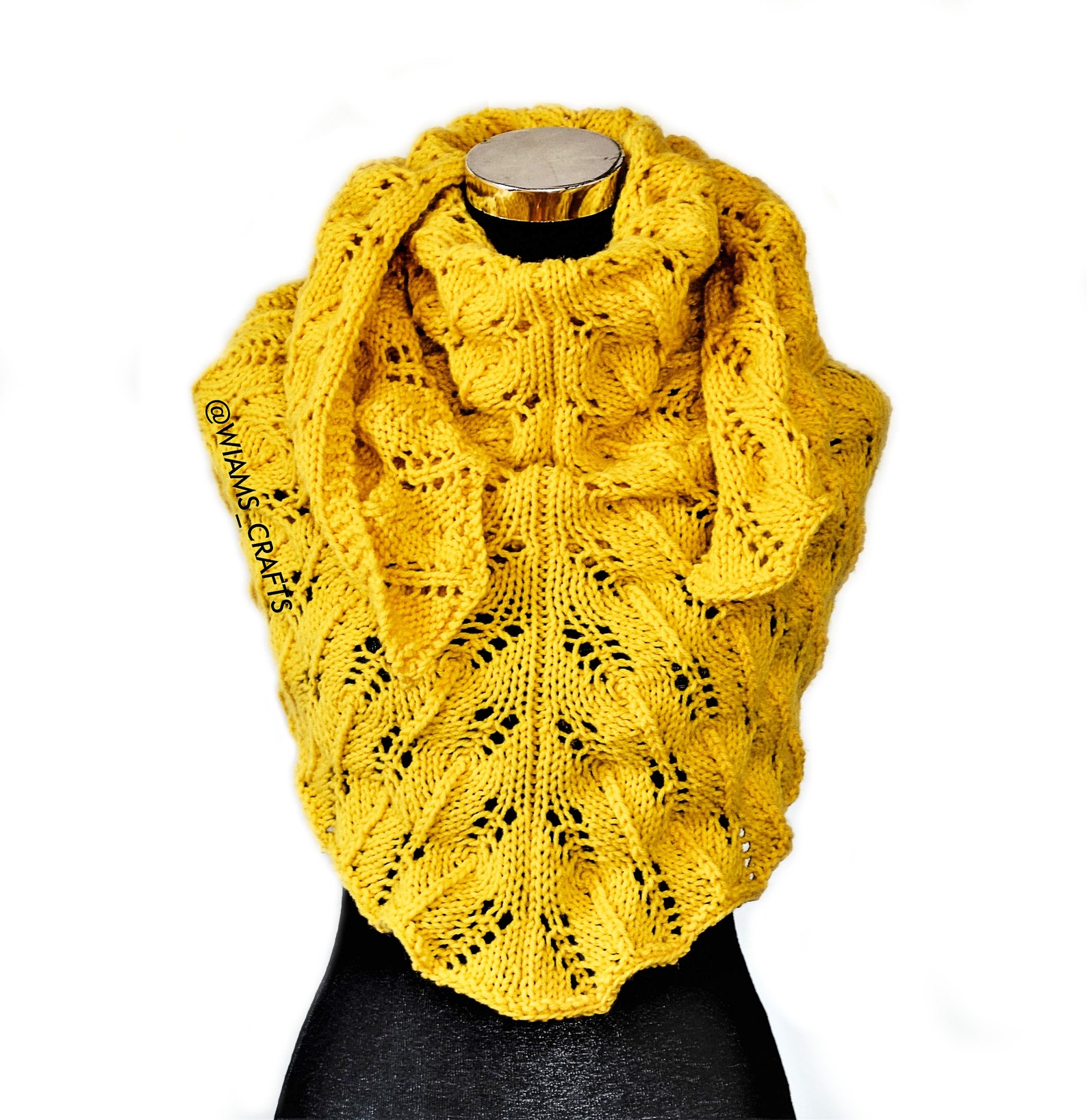 Sunflower Swirls Shawl - Knitting Pattern PDF by Wiam's Crafts - Etsy