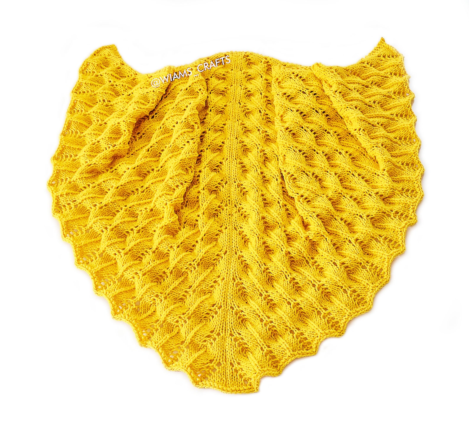 Sunflower Swirls Shawl - Knitting Pattern PDF by Wiam's Crafts - Etsy