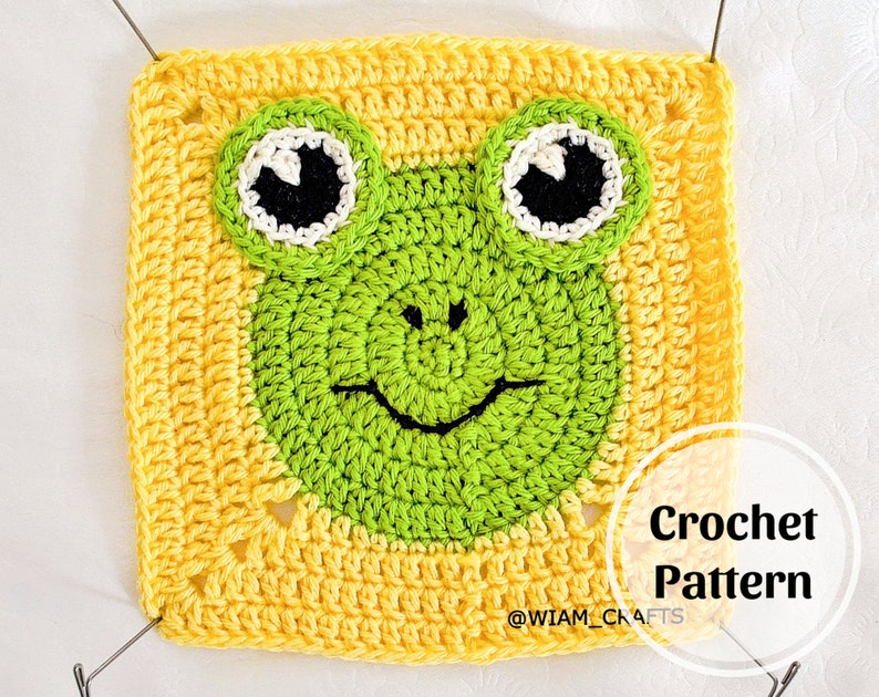 Frogy Granny Square - Crochet Pattern PDF by Wiam's Crafts - Etsy