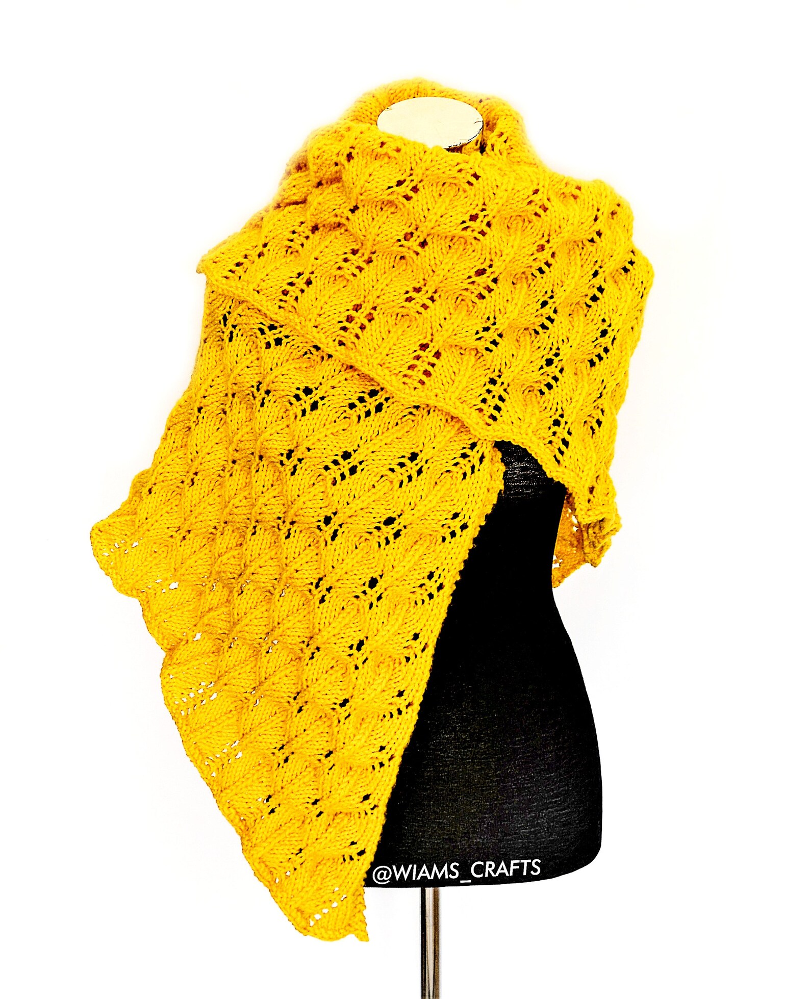 Sunflower Swirls Shawl - Knitting Pattern PDF by Wiam's Crafts - Etsy