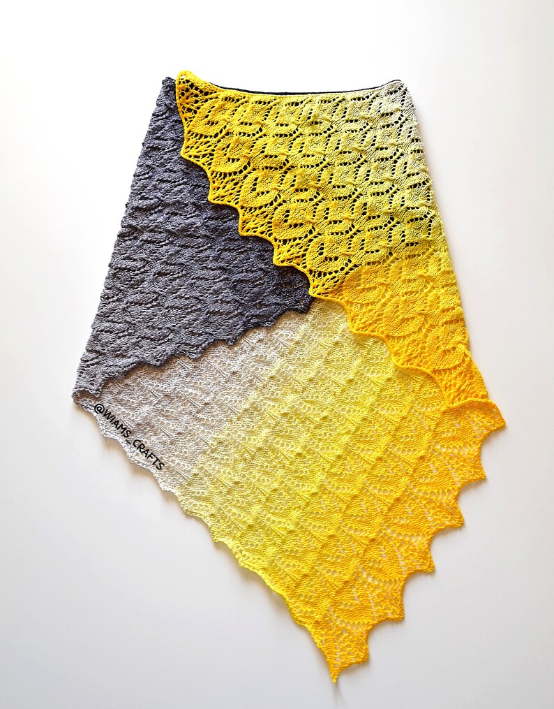 Wrap Me in Sunshine Shawl - Knitting Pattern PDF by Wiam's Crafts - Etsy