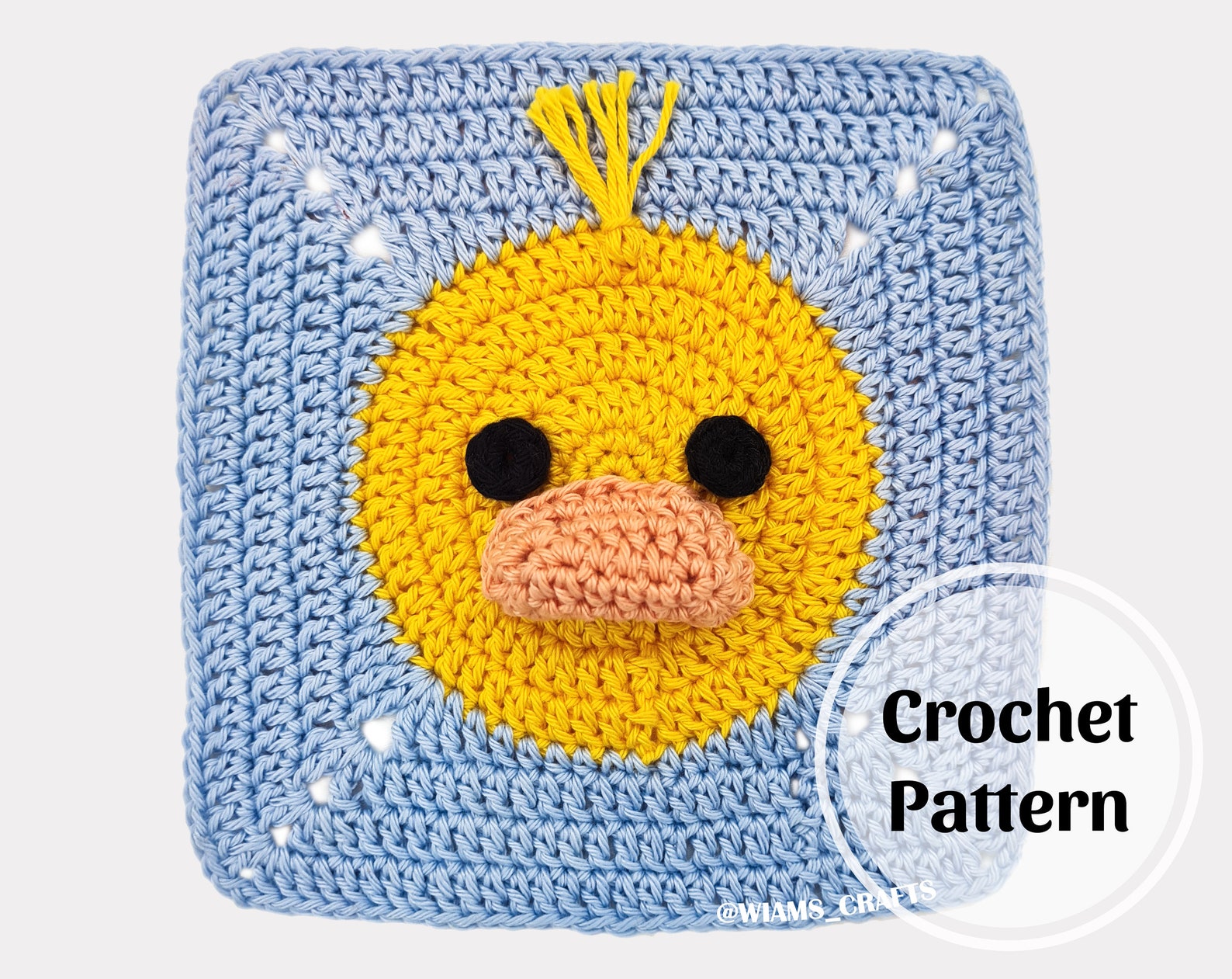 Duckling Granny Square - Crochet Pattern PDF by Wiam's Crafts - Etsy