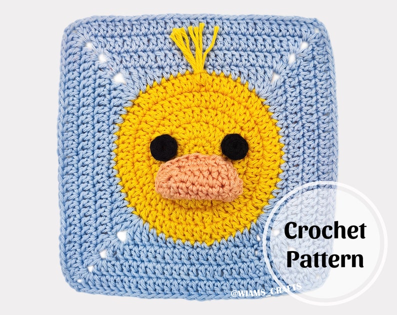 Duckling Granny Square - Crochet Pattern PDF by Wiam's Crafts - Etsy