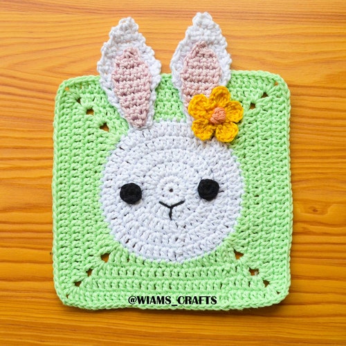 Bunny Granny Square Crochet Pattern PDF by Wiam's Crafts - Etsy