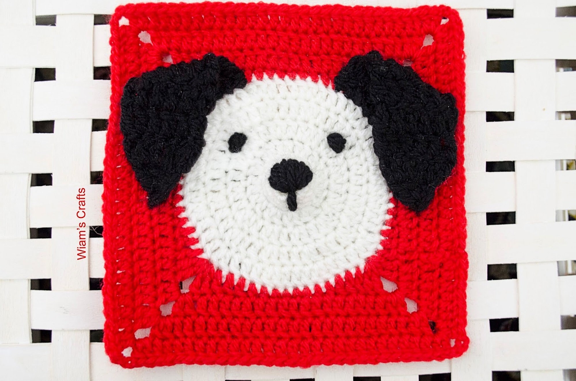 Puppy Granny Square - Crochet Pattern PDF by Wiam's Crafts - Etsy