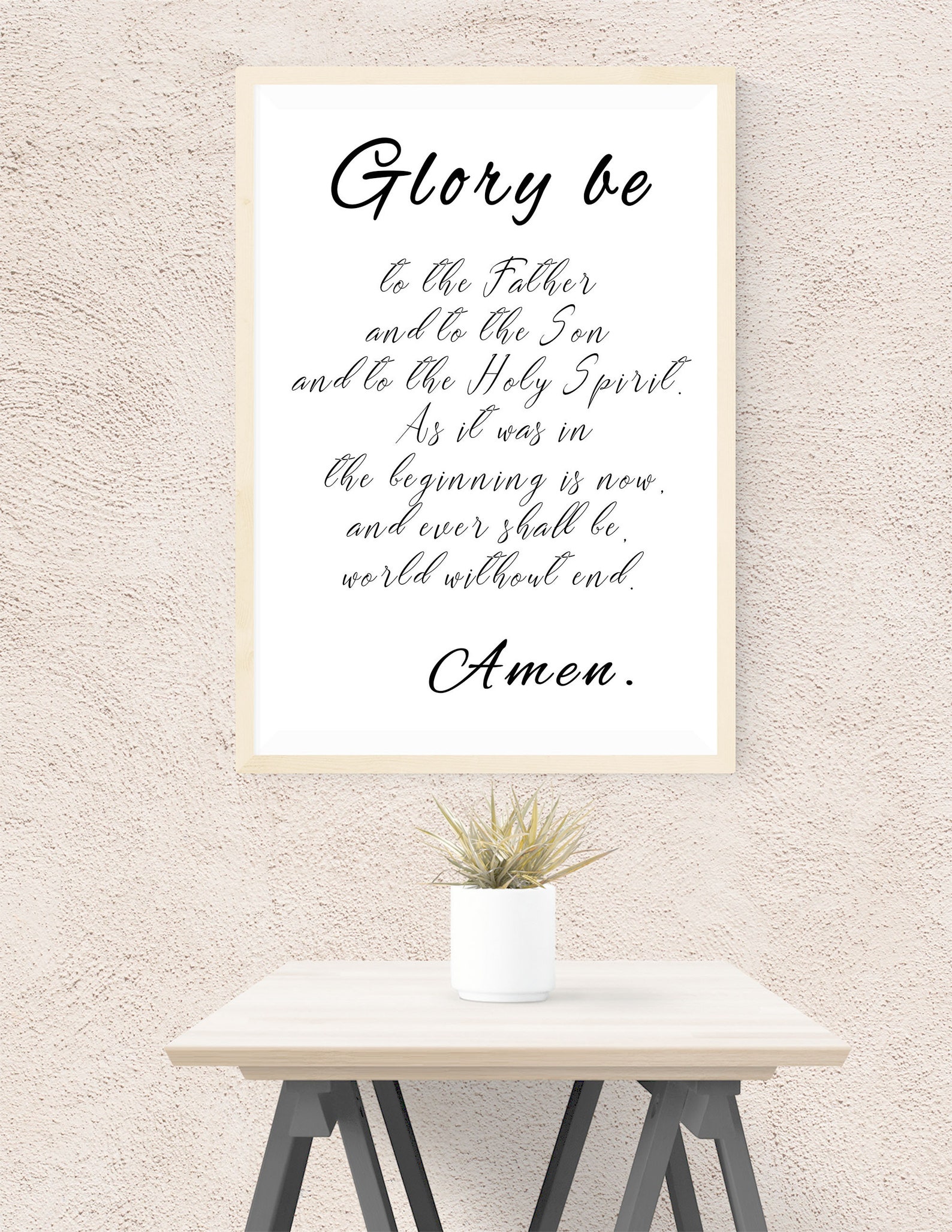 Glory Be Prayer Christian Art Catholic Gifts Catholic Art - Etsy