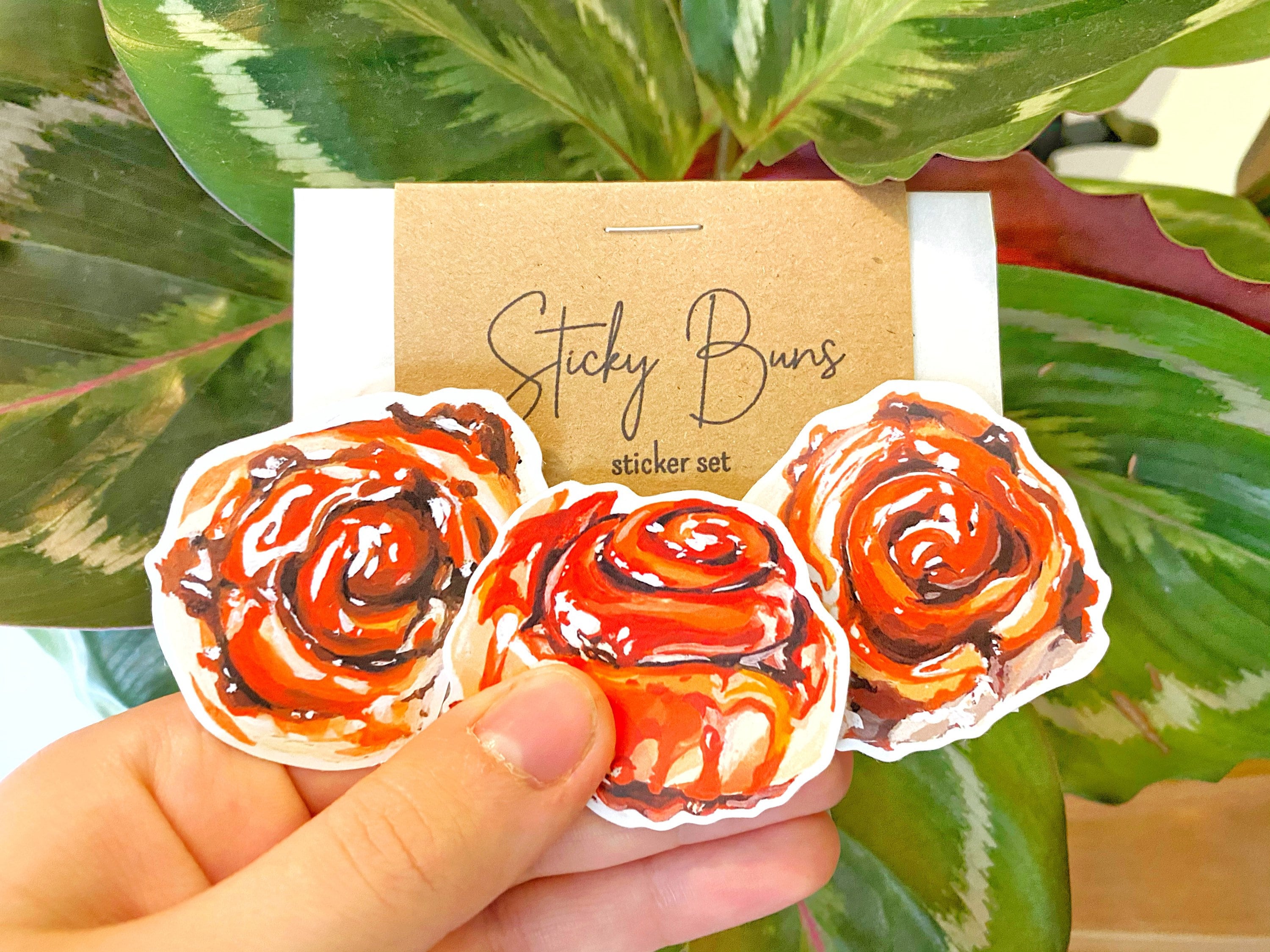 Cinnabon Sticker Set of 3 Cute Food Stickers Cinnamon Bun | Etsy