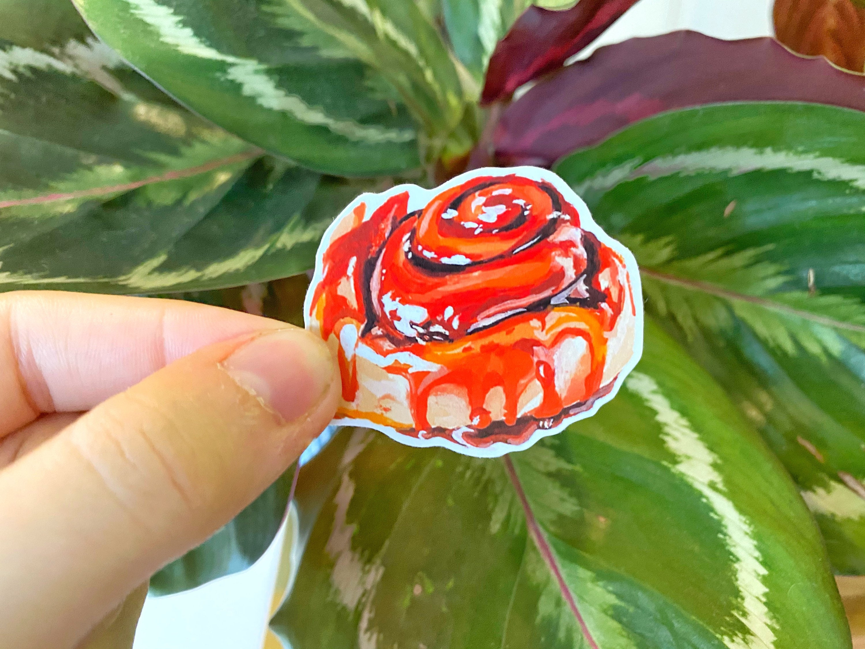 Cinnabon Sticker Set of 3 Cute Food Stickers Cinnamon Bun | Etsy