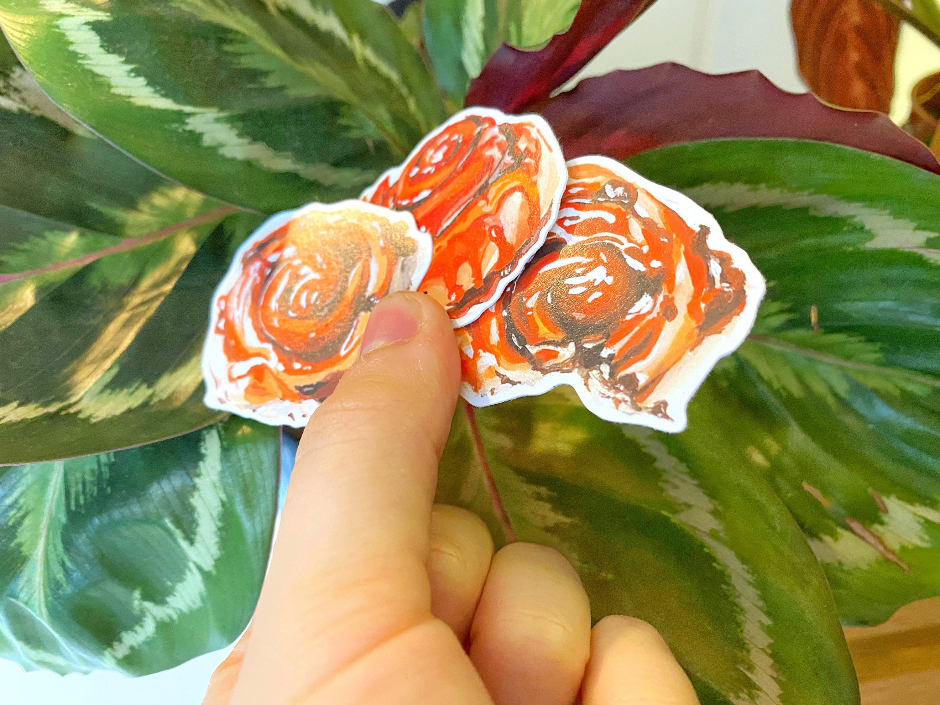 Cinnabon Sticker Set of 3 Cute Food Stickers Cinnamon Bun | Etsy
