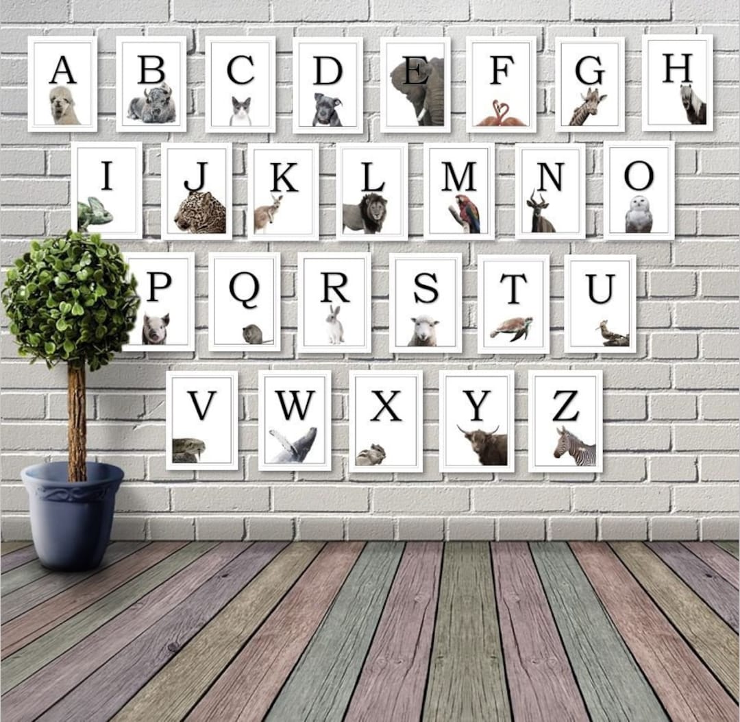 ABC Alphabet Animal Posters - Individual Full Set - Digital Download - Etsy