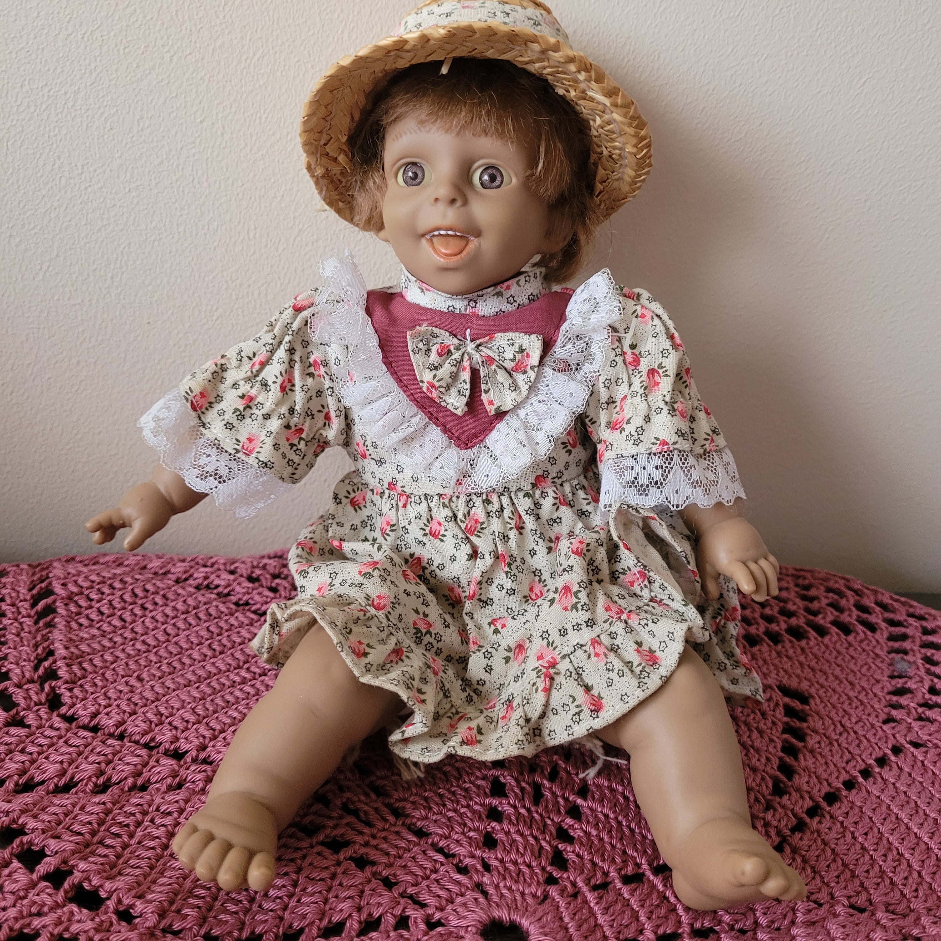 Vintage Doll Simba, Smiling Doll Open Mouth With Teeth, Collectible ...