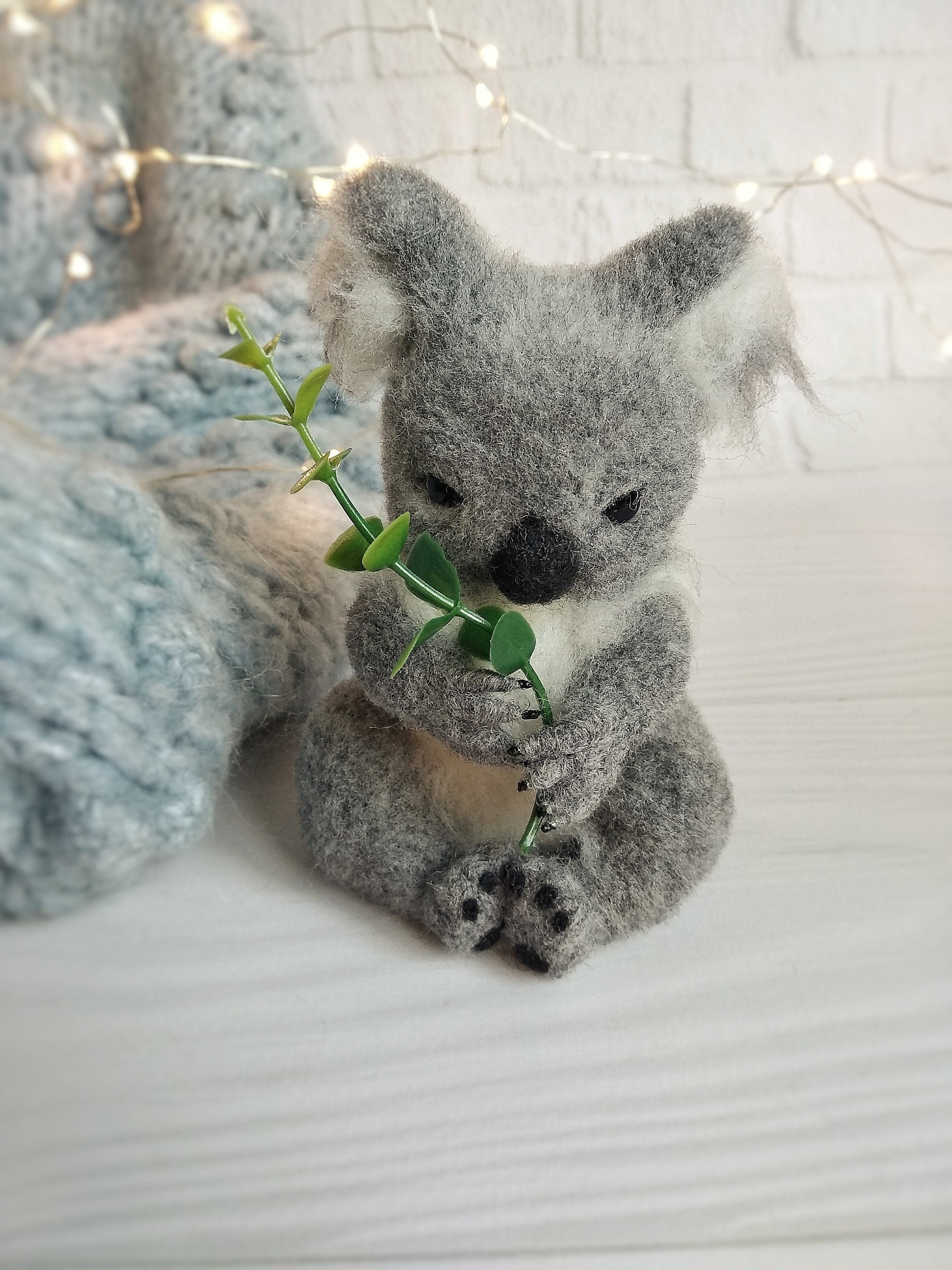 Koala Bear Stuffed Toy Cute Realistic Koala Bear Miniature - Etsy
