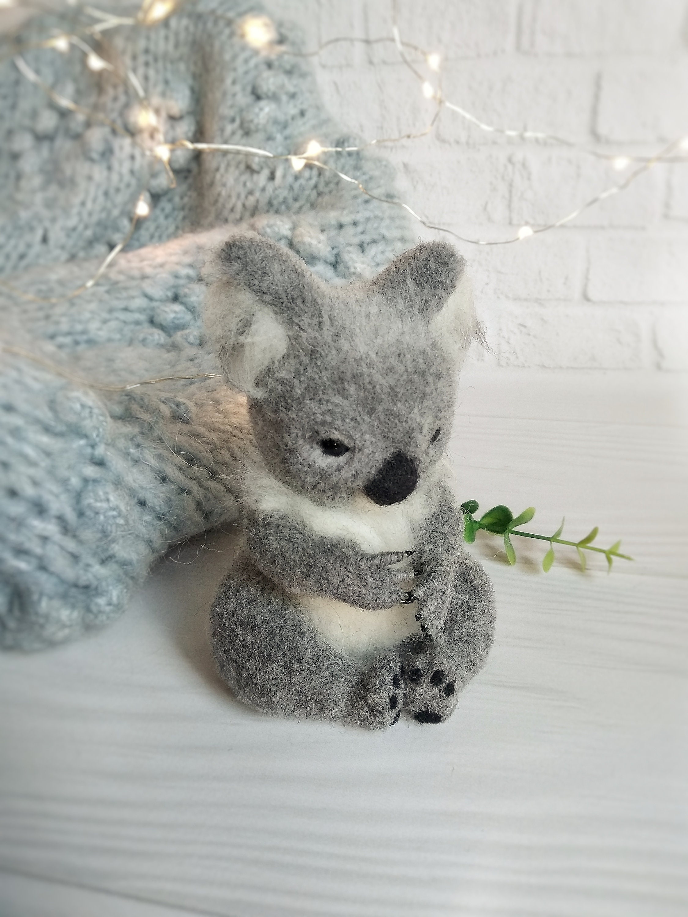 Koala Bear Stuffed Toy Cute Realistic Koala Bear Miniature - Etsy