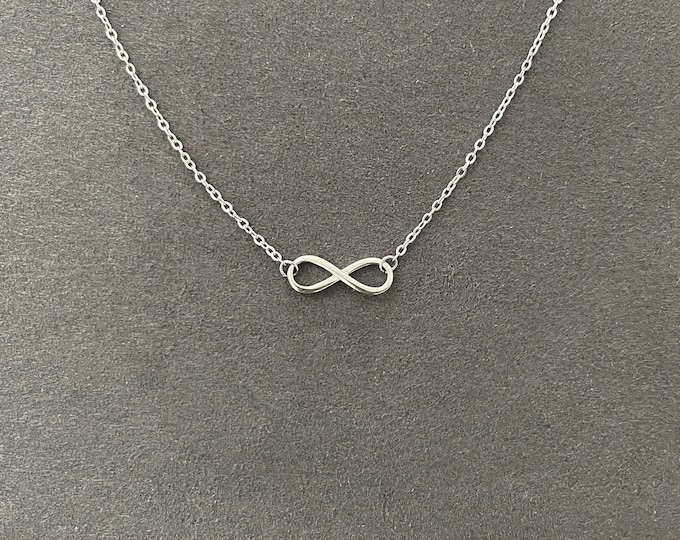 Sterling Silver Infinity Necklace, Infinity Charm Necklace or Bracelet ...