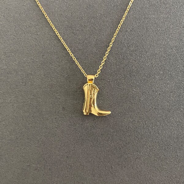 Cowboy Boot Necklace - Etsy