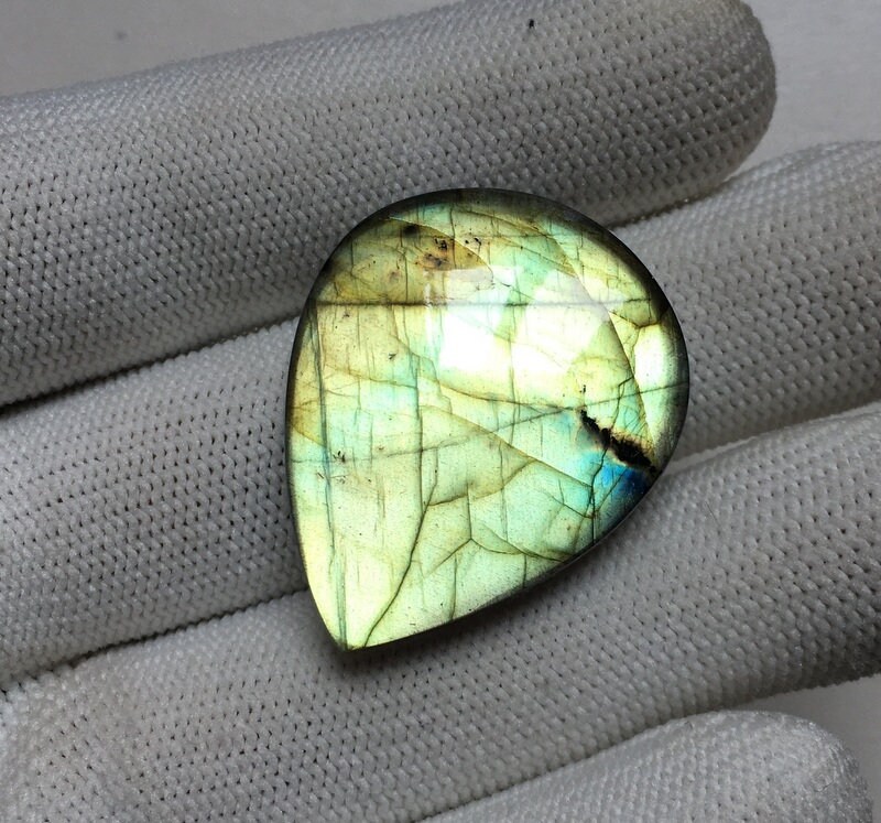 Cabochons Craft Supplies & Tools Beautiful yellow fire Labradorite ...