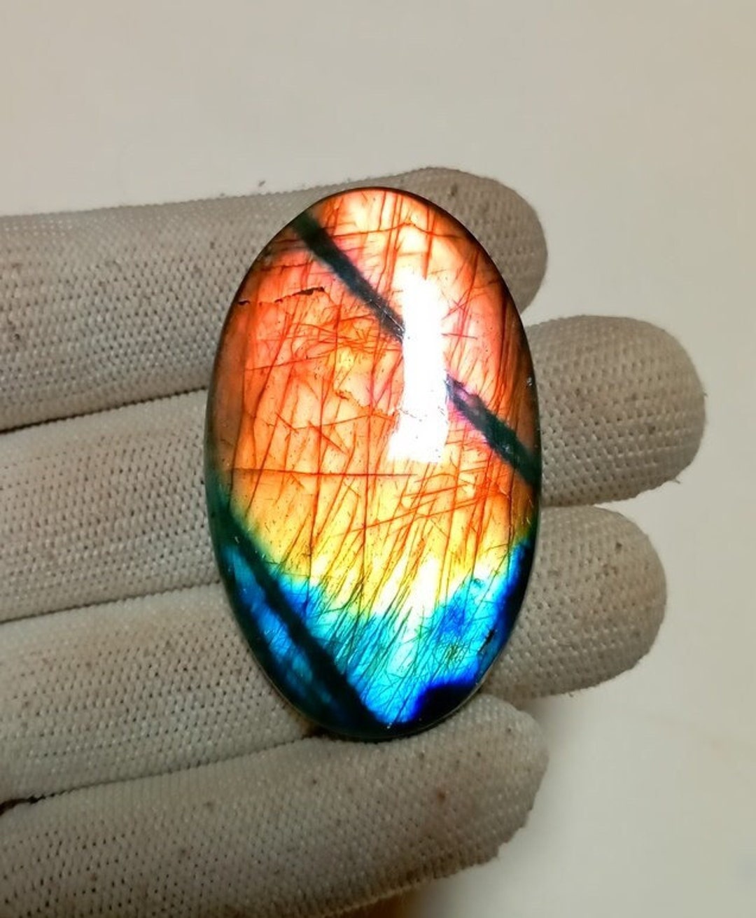 Duel Shade Multi Fire Labradorite Multi Fire Labradorite Cabochon Loose ...