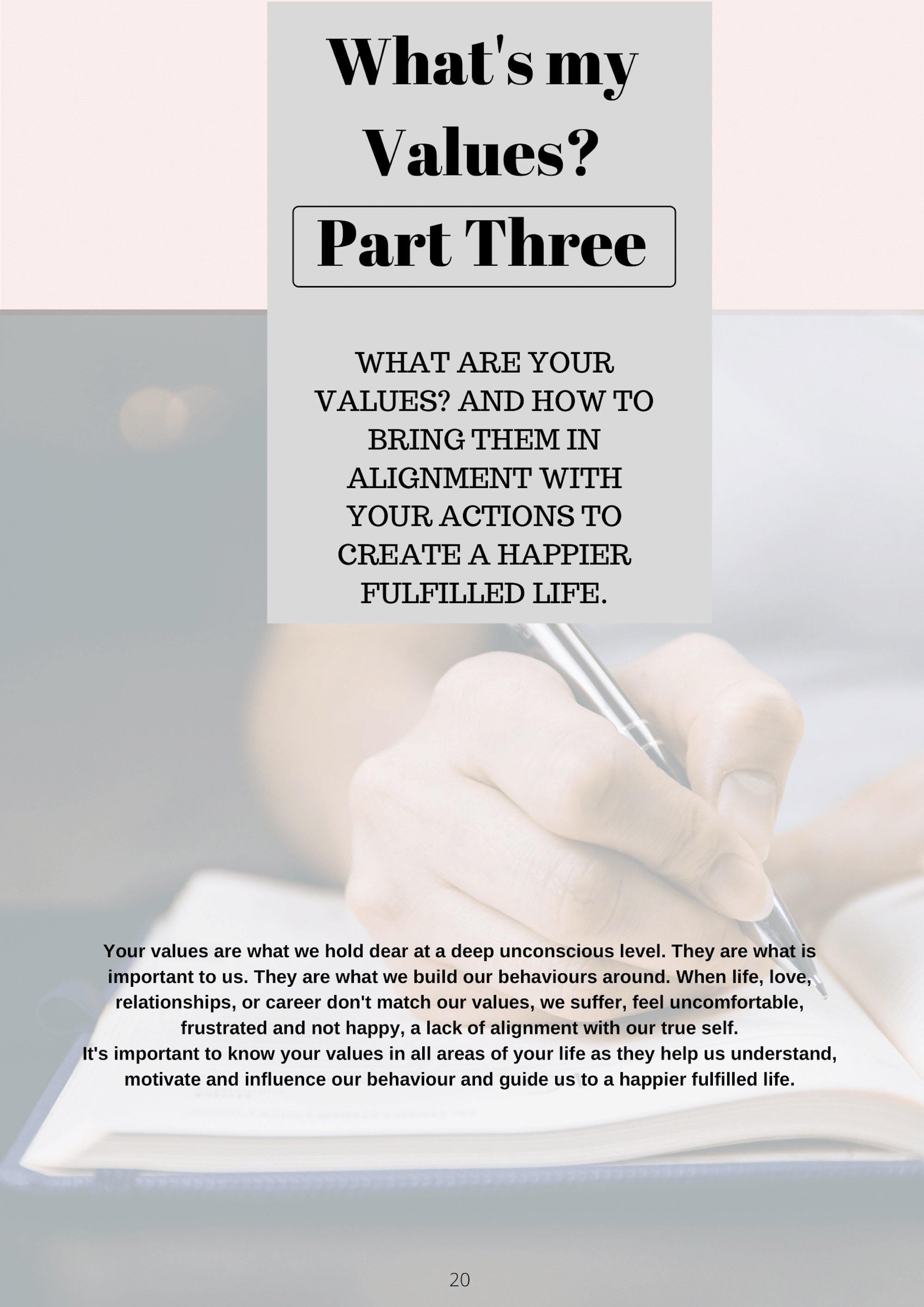 What's My Values Workbook Part 3 - Etsy