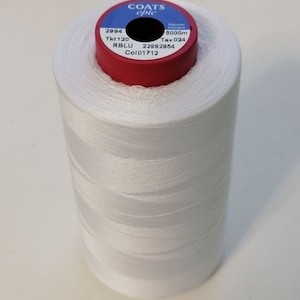 White Coats 5000 M Sewing Thread - Polyester White Sewing Thread ...