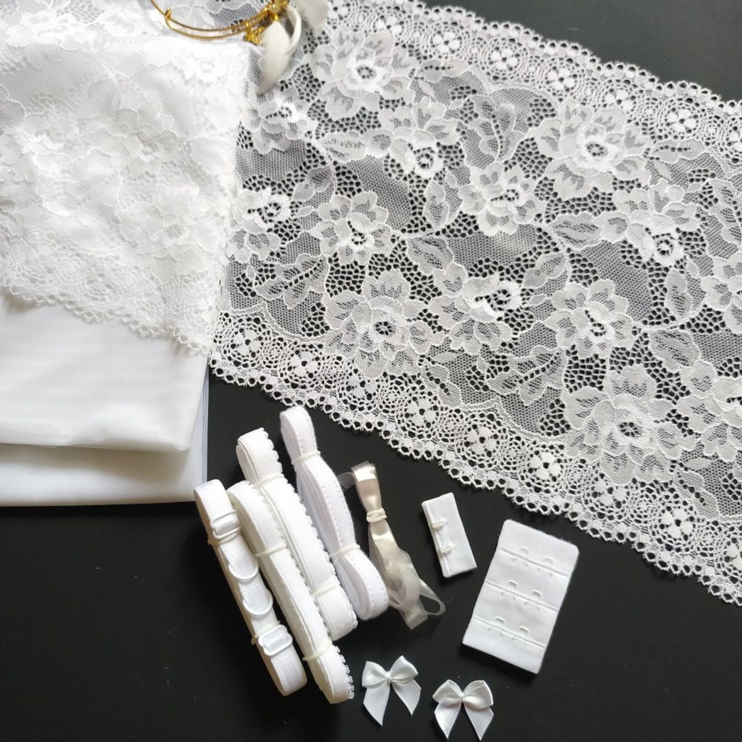 Bramaking Lingerie Sewing Kit, DIY Underwire Bra Kit White - Etsy
