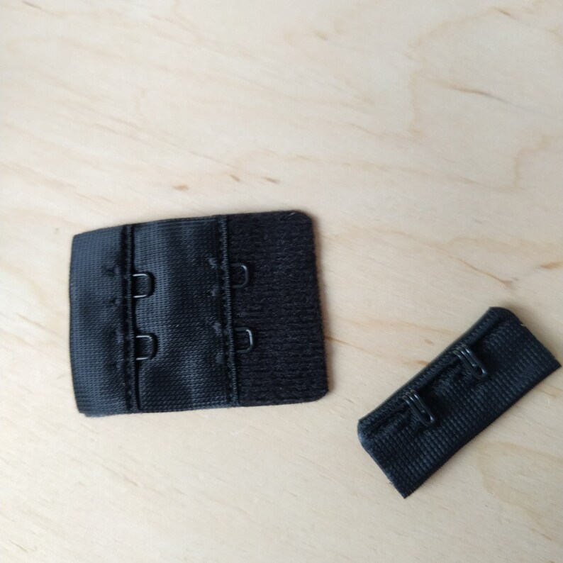 2x2 Black 2 Hook and Eye 2 Rows Bra Closures 1.25 x | Etsy