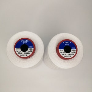 White Coats 5000 M Sewing Thread - Polyester White Sewing Thread ...