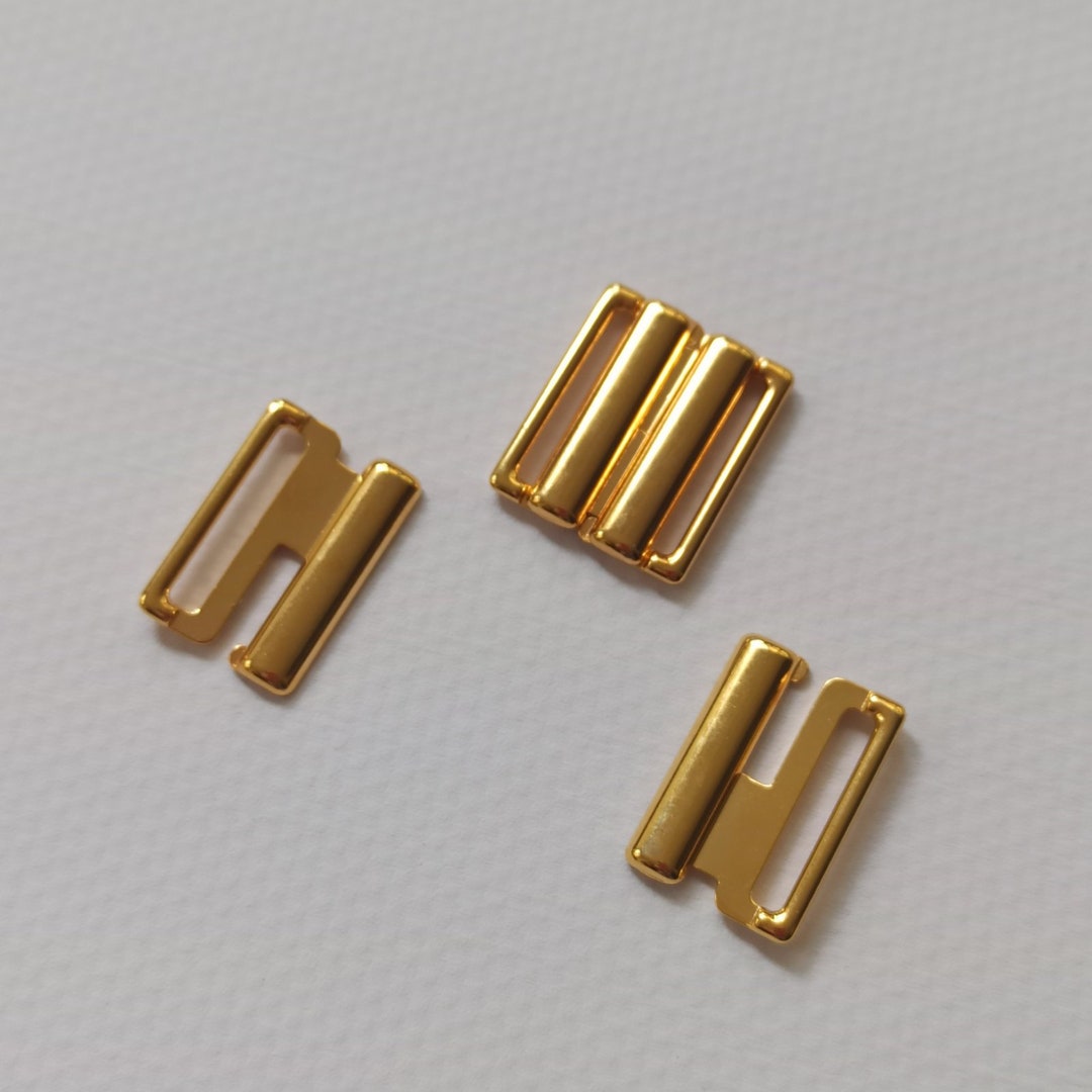 Gold Nickel Free Front Closing Bra / Bikini Hook Closure 20mm - 3/4 ...
