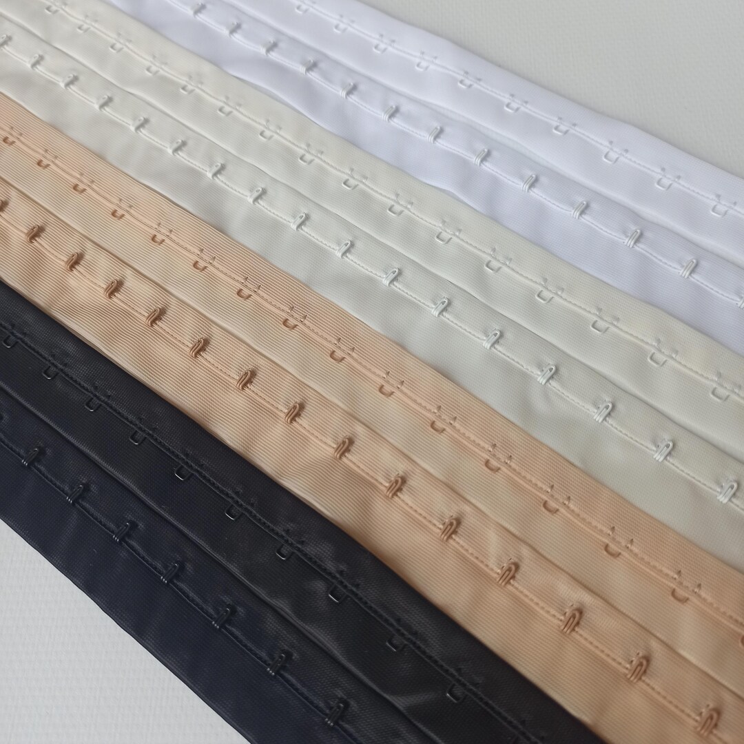 Premium Quality Continuous Hook and Eye Nylon Tape Trim, 1 Row of Eyes ...