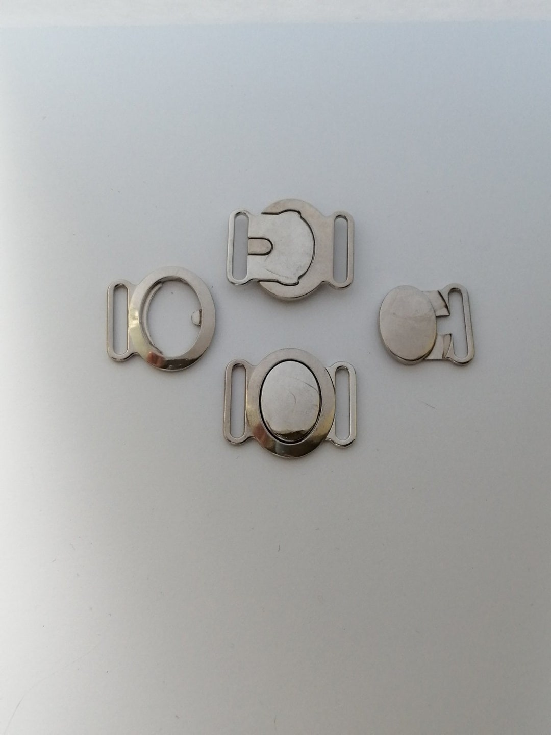 Silver Nickel Free Front Closing Bra / Bikini Hook Closure 15mm 5/8 ...